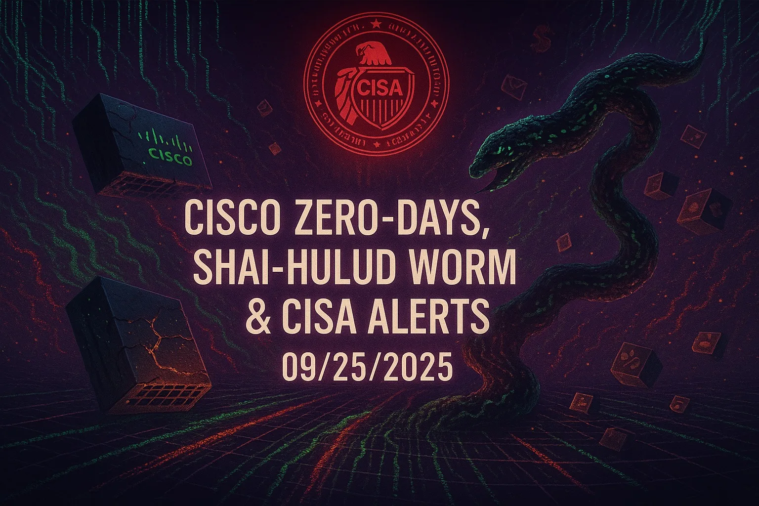 Cisco Zero-Days, Shai-Hulud Worm & CISA Alerts - 09/25/2025 - Grab The Axe