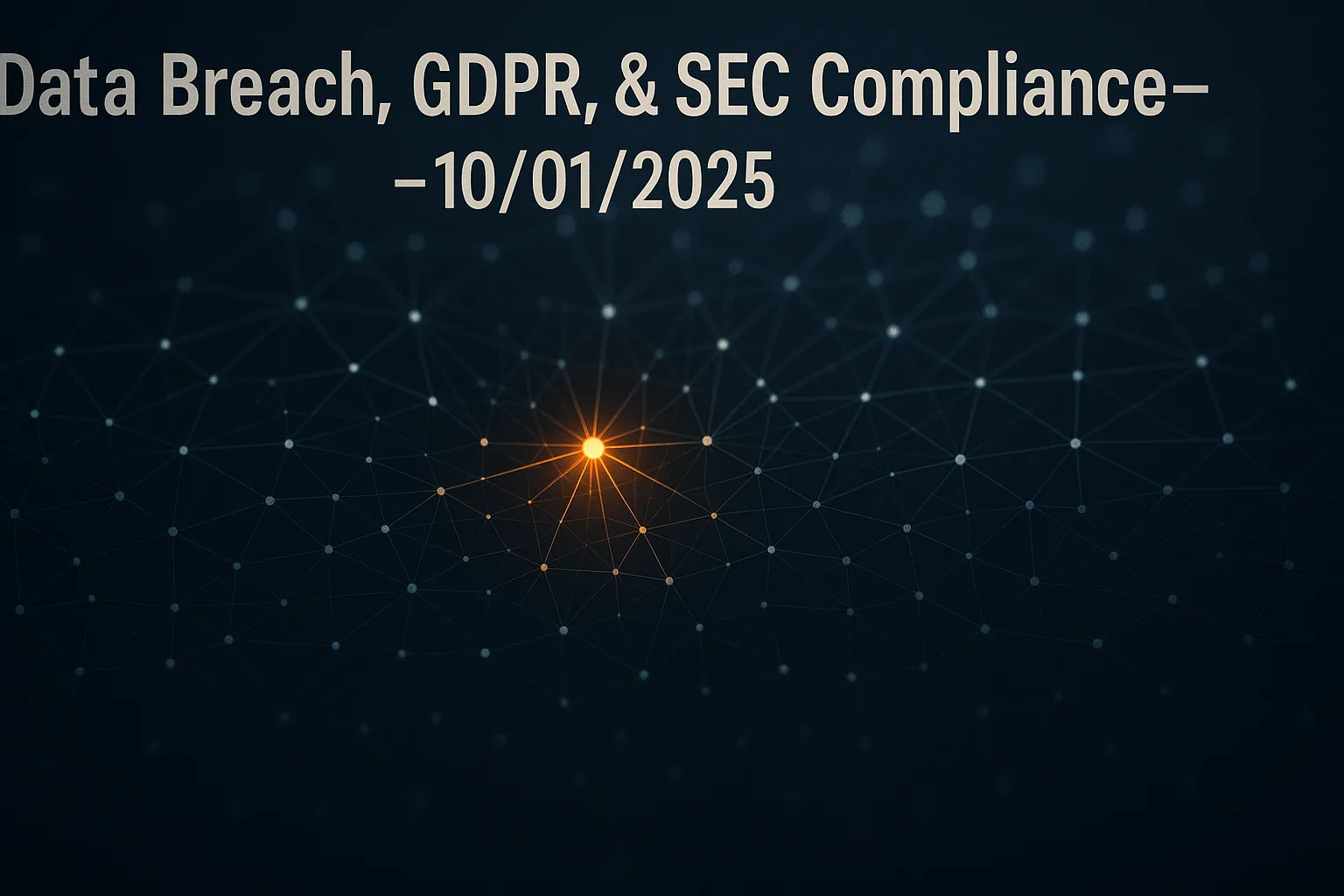 Data Breach, GDPR, & SEC Compliance - 10/01/2025 - Grab The Axe